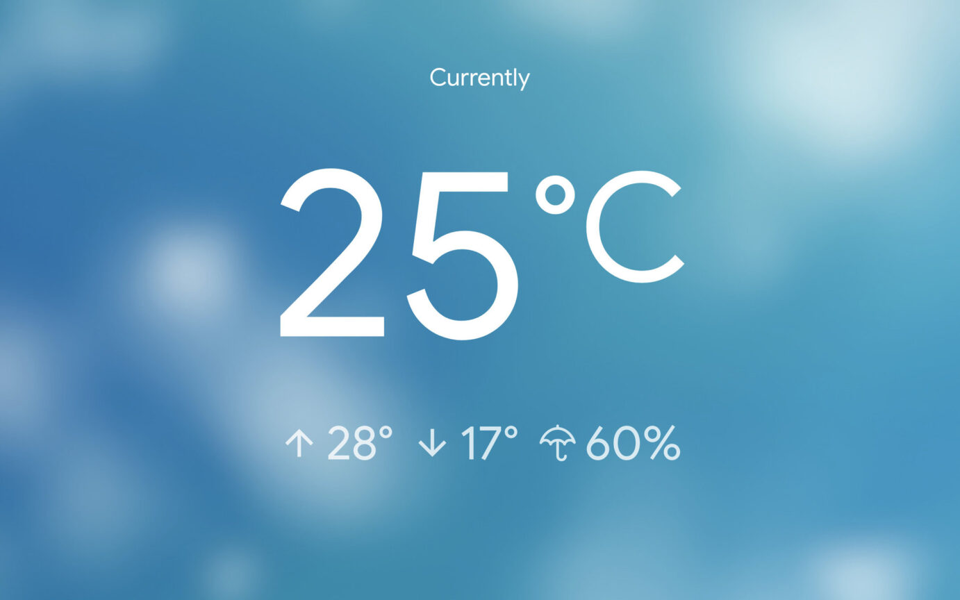 The Pixel Tablet's new Google Weather app is gorgeous