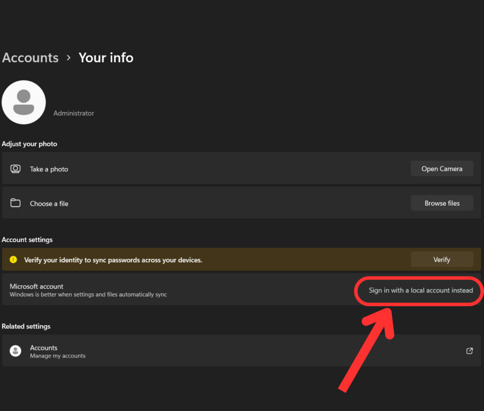 How to remove and delete a Microsoft account from Windows 11