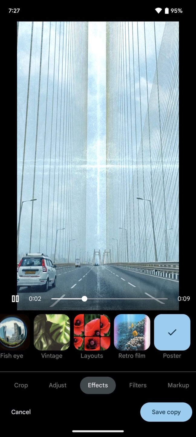 Google Photos adds new video effects for Pixels and Google One subscribers