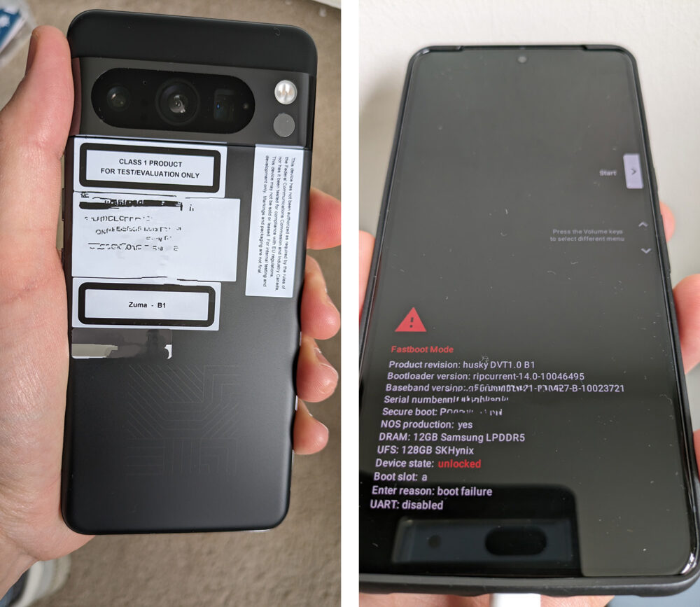 Google Pixel 8 Pro prototype appears, confirms details - Android Authority