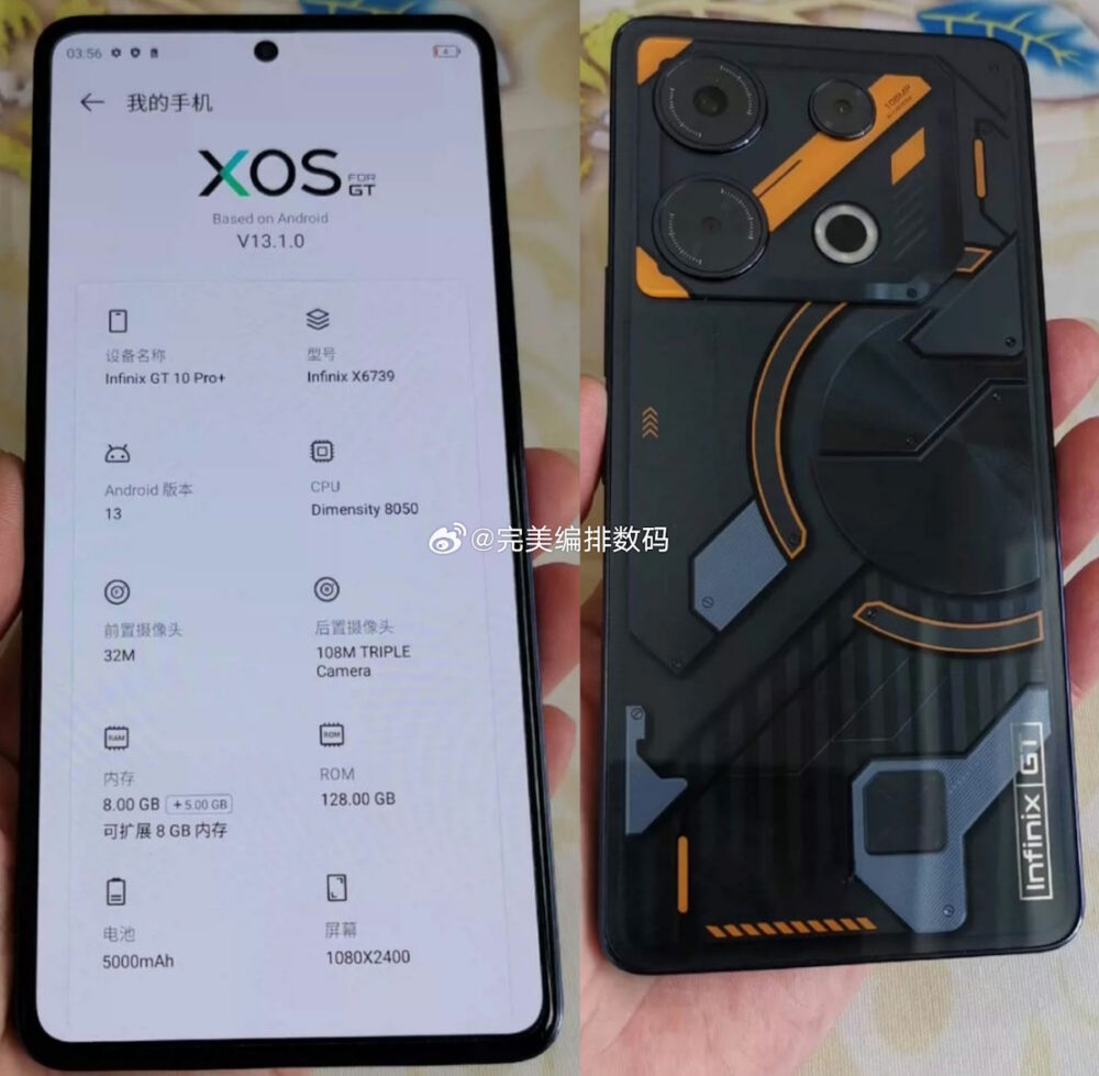 The Infinix GT 10 Pro could feature a Nothing Phone 2-inspired design