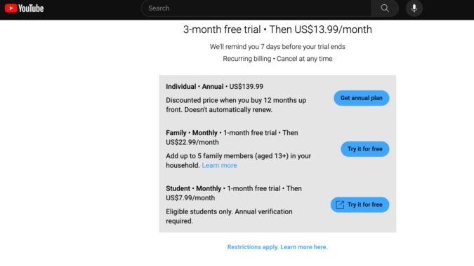 YouTube Premium just became more expensive in the US for everybody
