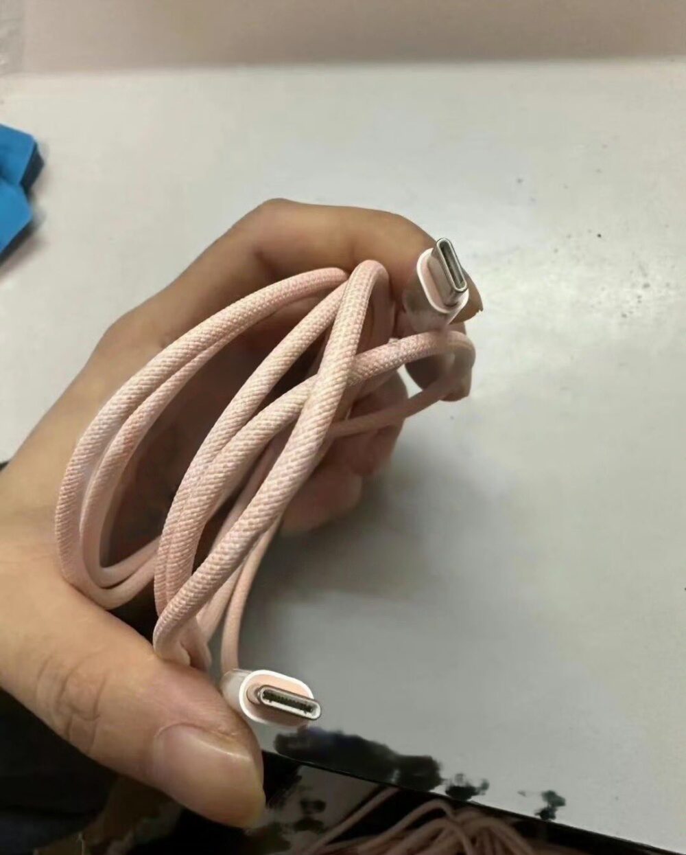 The iPhone 15 series could come with a colored, braided USB-C cable