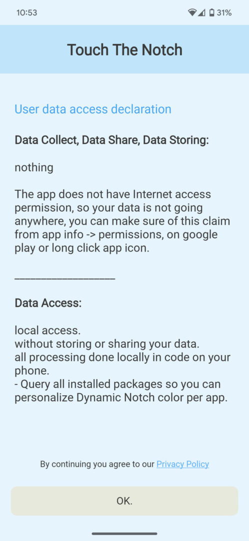 This app turns your phone's punch-hole cutout into a shortcut key