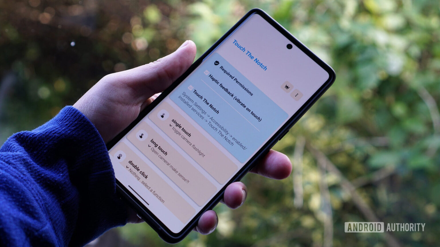 This app turns your phone's punch-hole cutout into a shortcut key