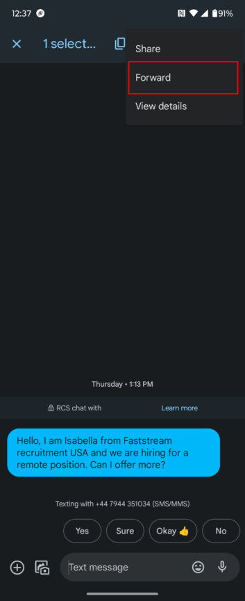 Here's how to forward a text message - Android Authority