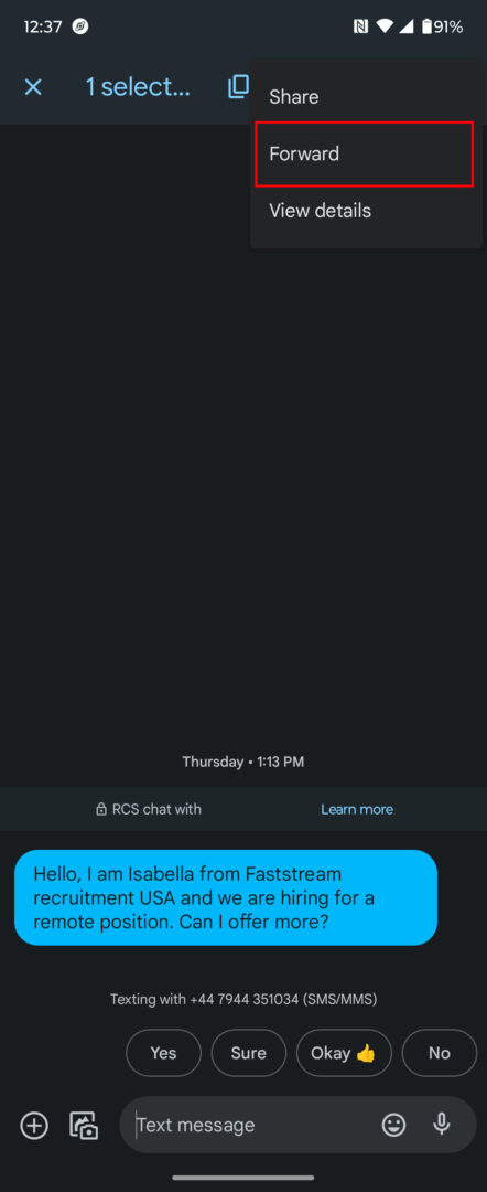 Here's how to forward a text message - Android Authority
