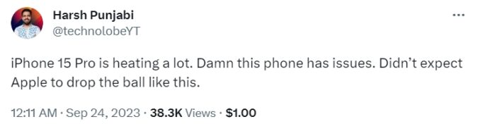 Apple stays quiet on iPhone 15 Pro heating issues as evidence mounts