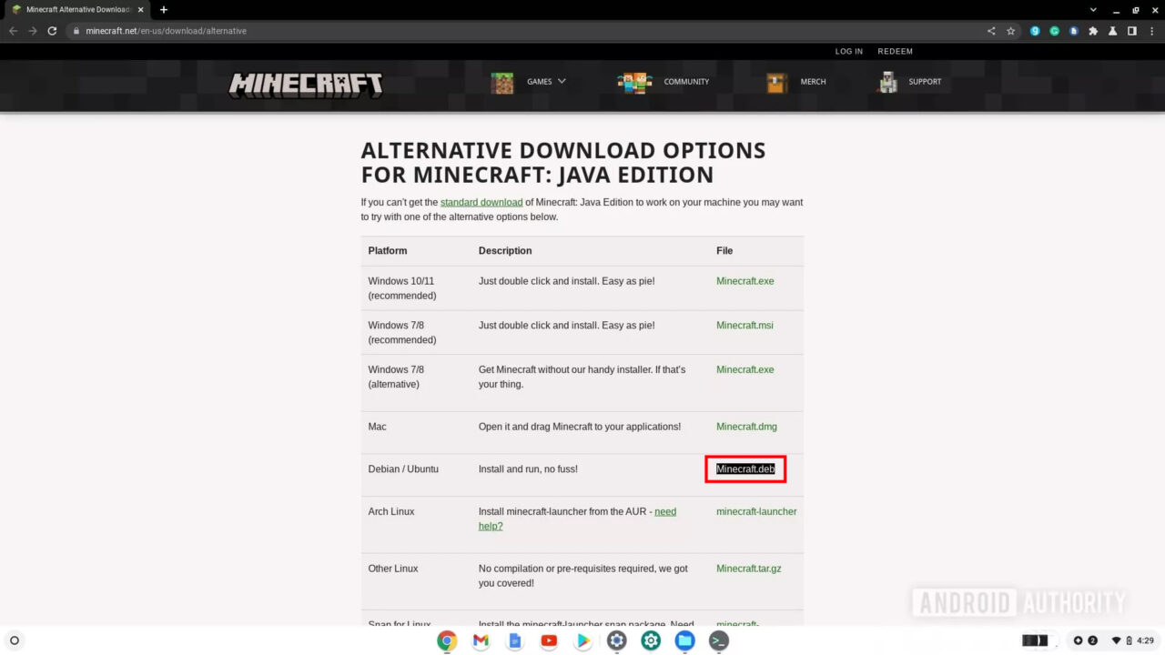 How to download and play Minecraft on a Chromebook - Android Authority