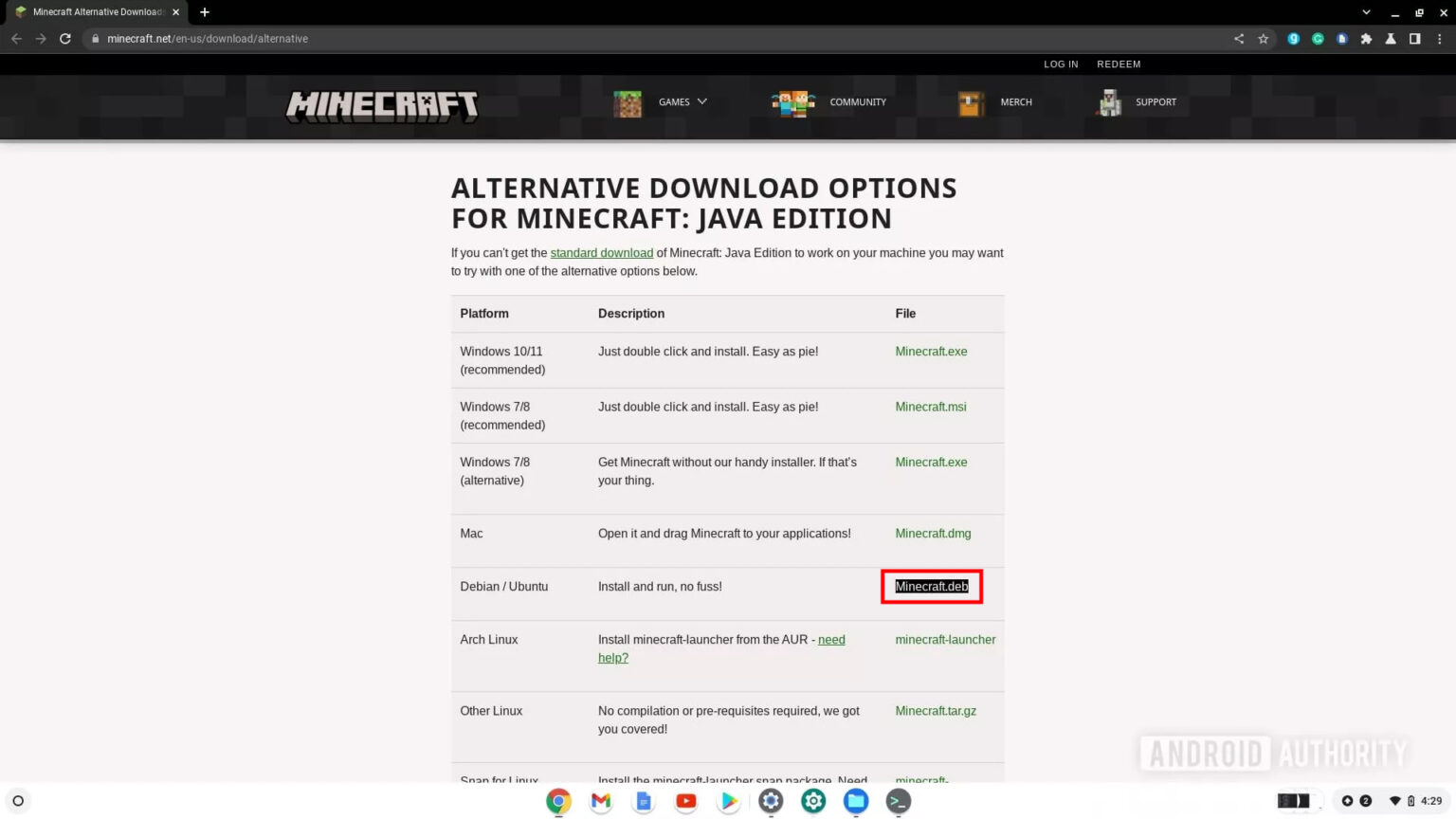 How to download and play Minecraft on a Chromebook - Android Authority