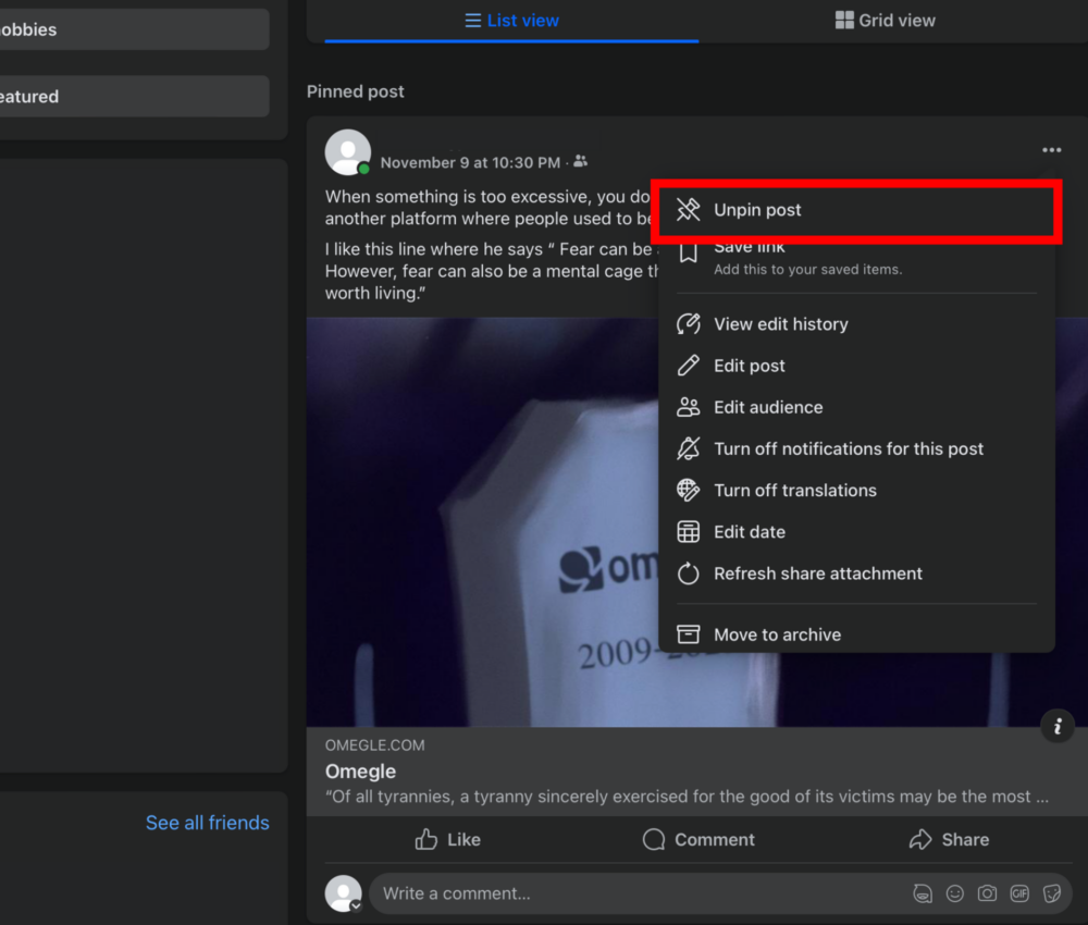 How to pin a post on Facebook and why you'd want to - Android Authority