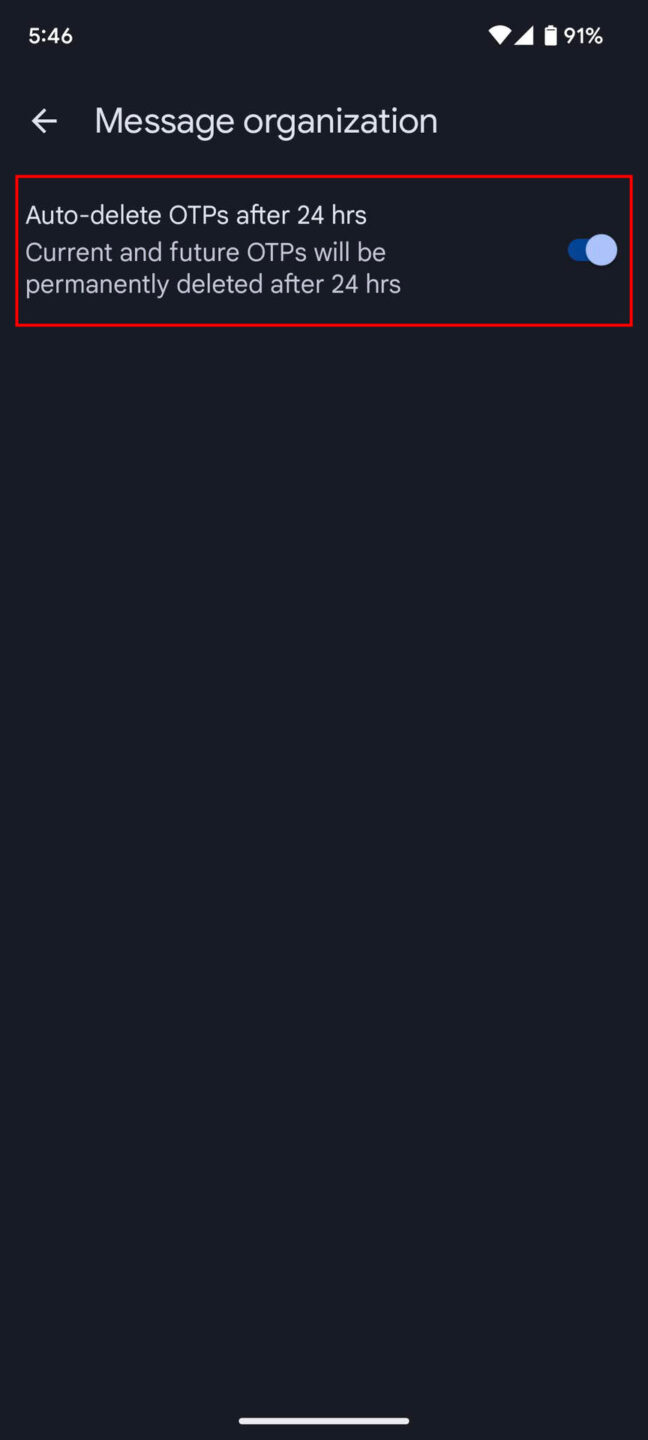 How to auto delete OTP messages on Android - Android Authority