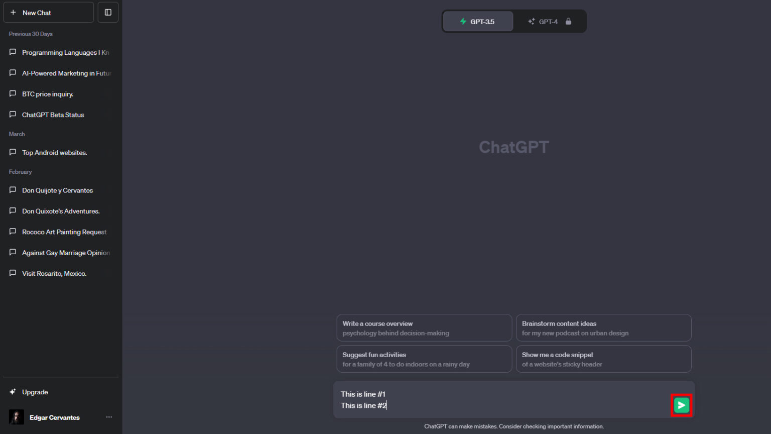 How to enter a new line in ChatGPT - Android Authority