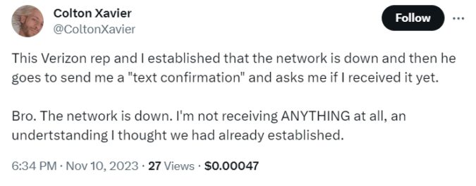 Verizon had a 'No service' and 'SOS only' outage today (Update: Back up)