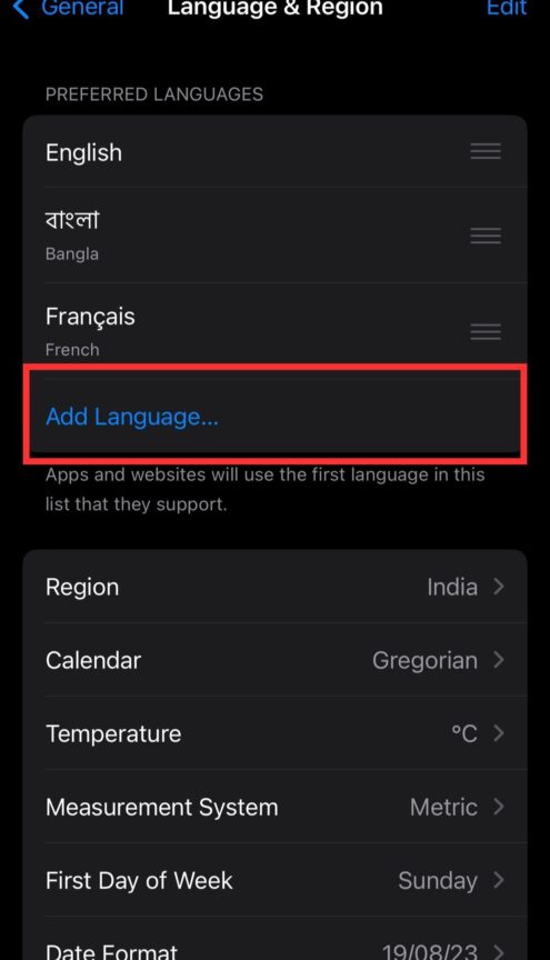 How to change the Google search language