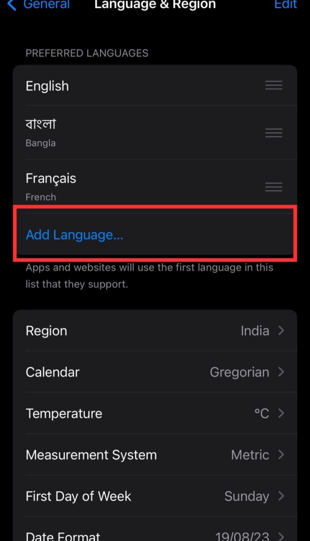 How to change the Google search language