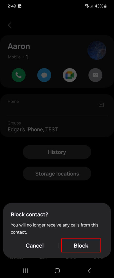 How to block a phone number on your Android phone