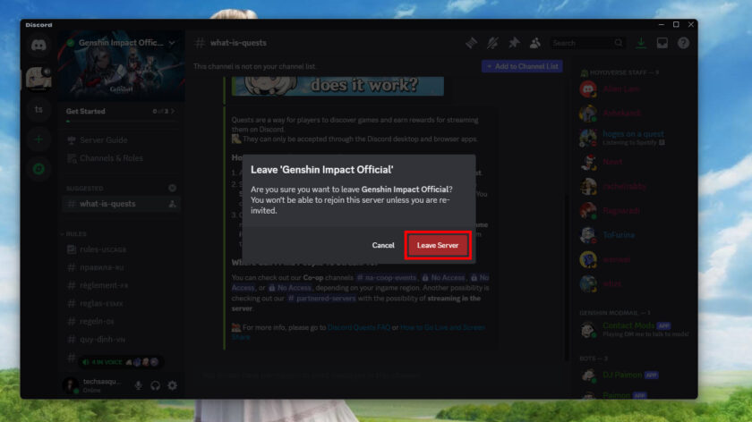 How to leave a Discord server - Android Authority