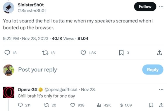 Opera GX browser jump scared its users, and they are rightfully mad ...