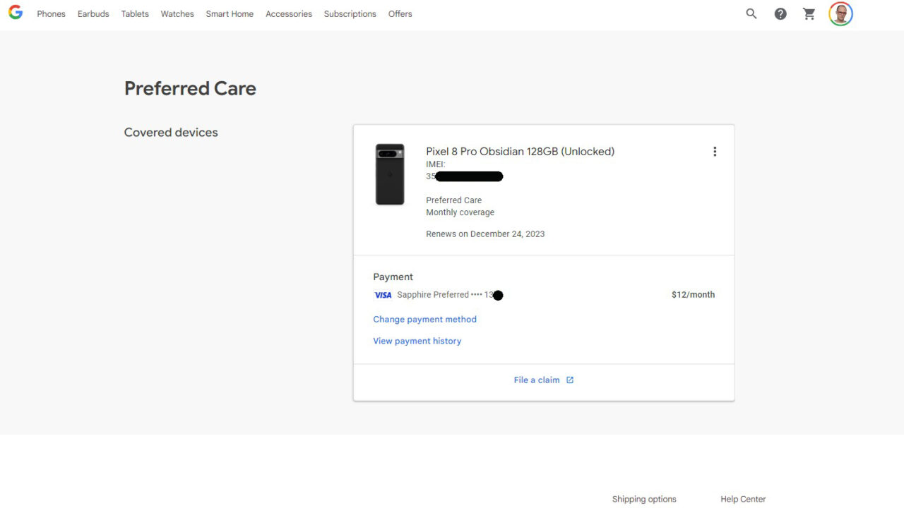 Preferred Care for Pixel devices is a confusing service