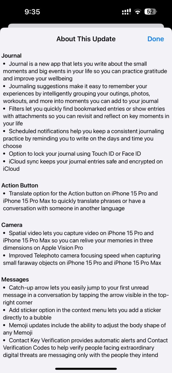 iOS 17.2 finally brings Apple's long-awaited Journal app to iPhones