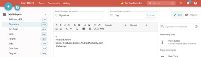 Text Blaze is the one Chrome extension I can't live without