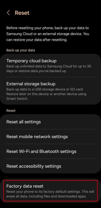 How to factory reset the Samsung Galaxy S24 - Android Authority