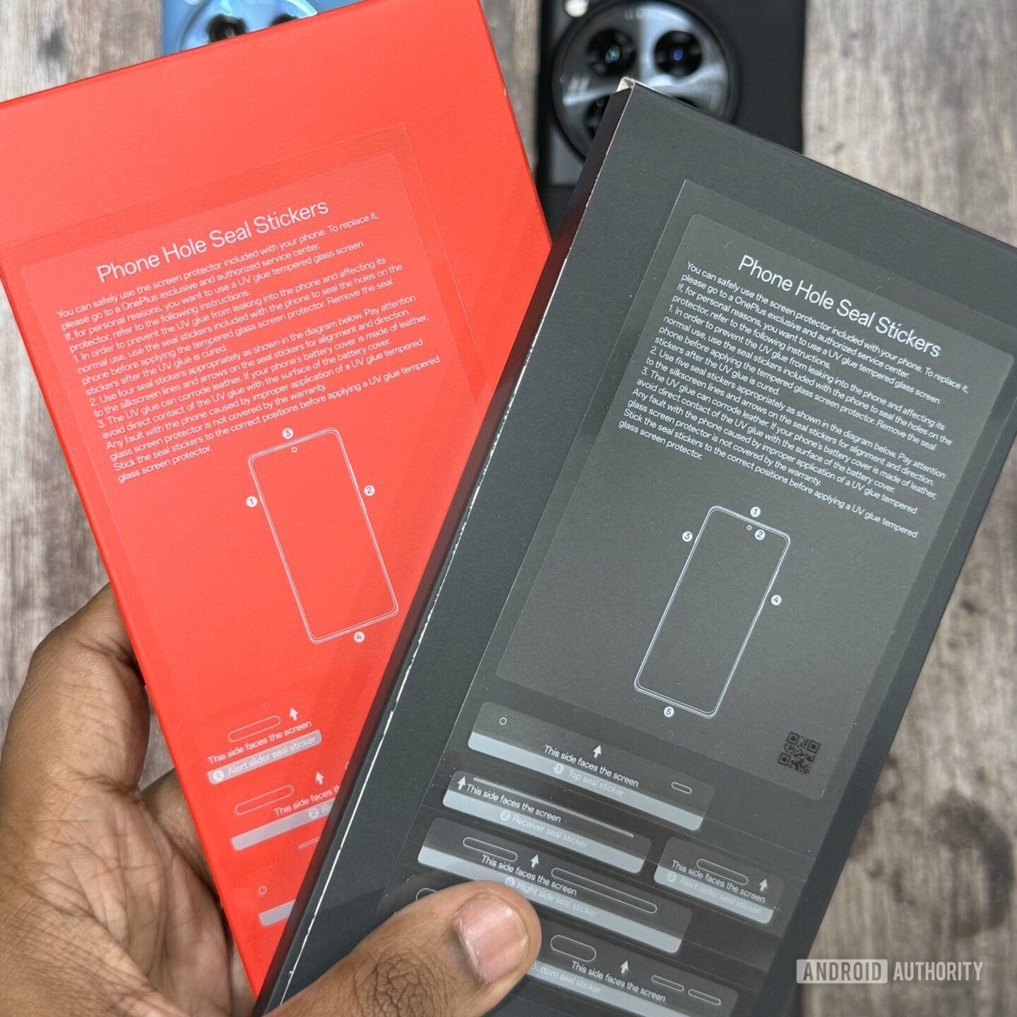OnePlus 12 and OnePlus 12R box includes handy phone hole seal stickers