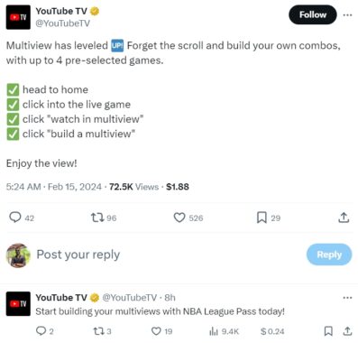 YouTube TV is rolling out "Build a Multiview" to more users