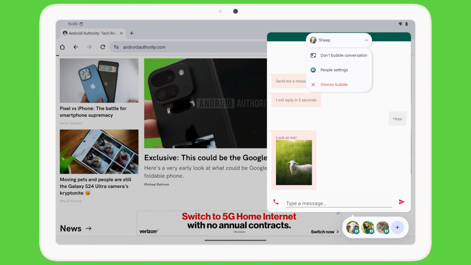 Here's a first look at Android's revamped chat bubbles feature on the ...