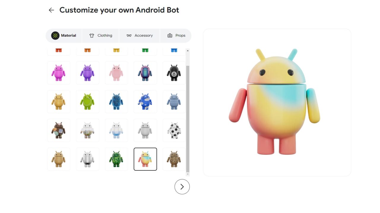 Google's new Bot builder lets you customize your Android mascot ...