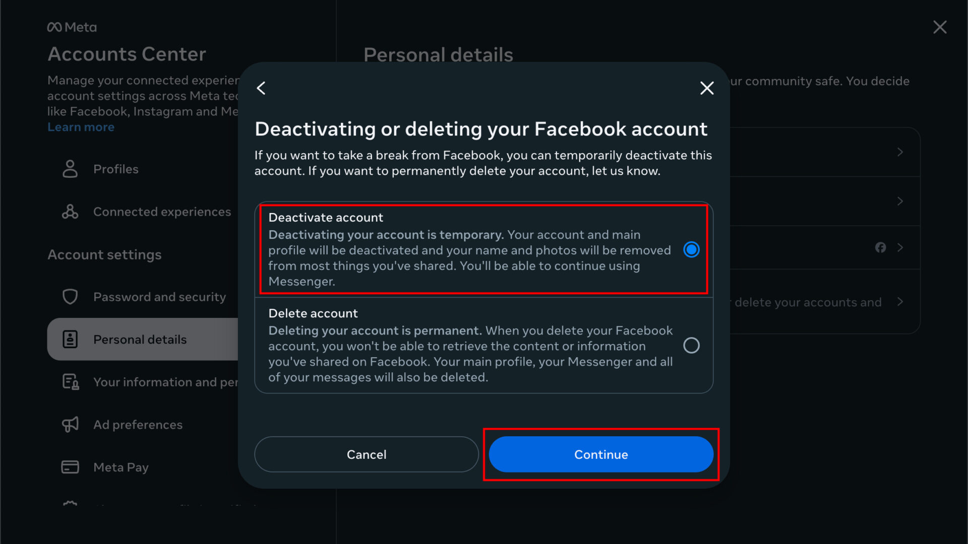 How to deactivate Facebook account temporarily - Android Authority