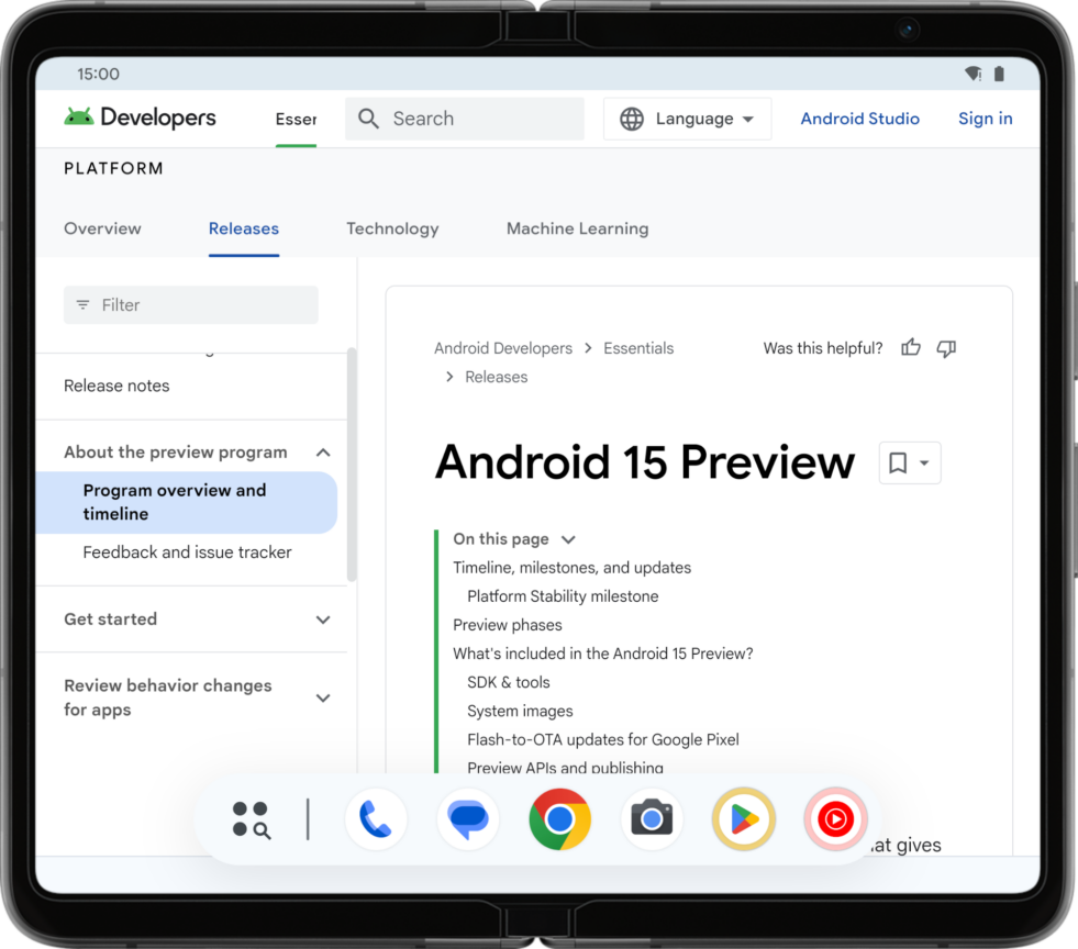 Android 15 DP2 lets you bring back the old taskbar on your Pixel Tablet ...