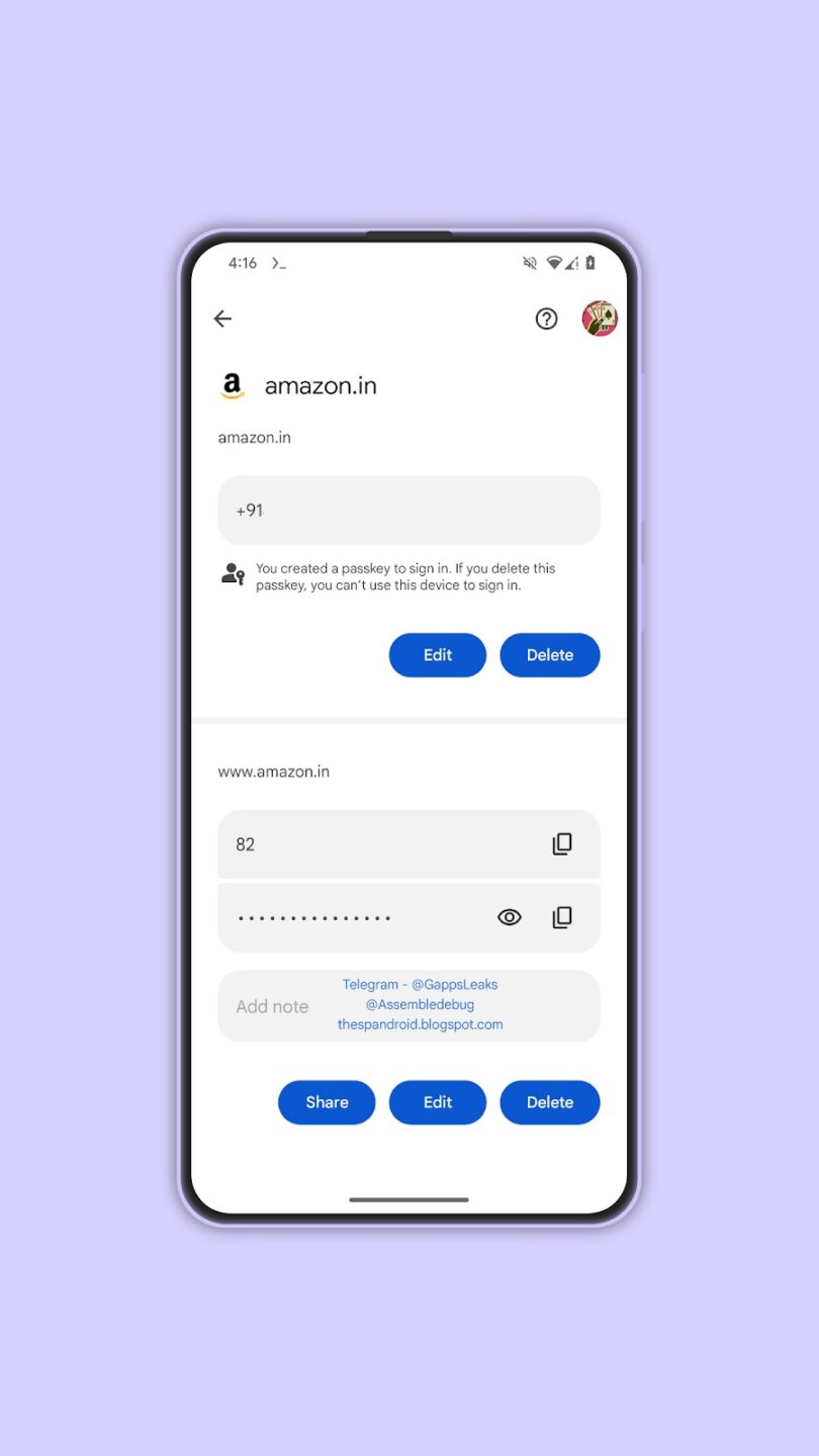 Google Password Manager's password sharing functionality could soon ...