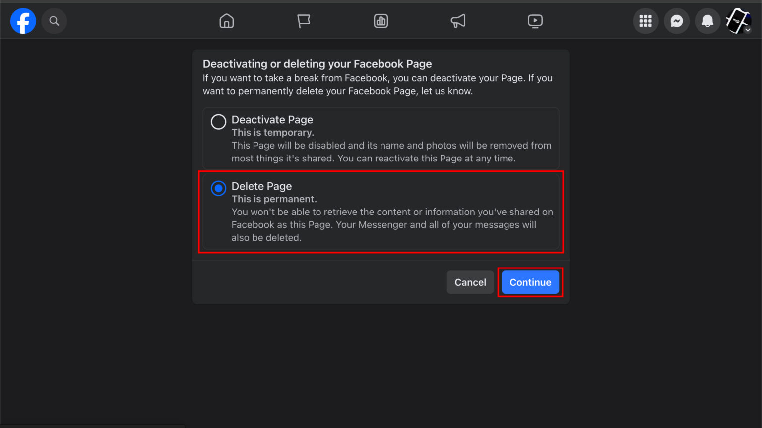 How to delete a Facebook page - Android Authority