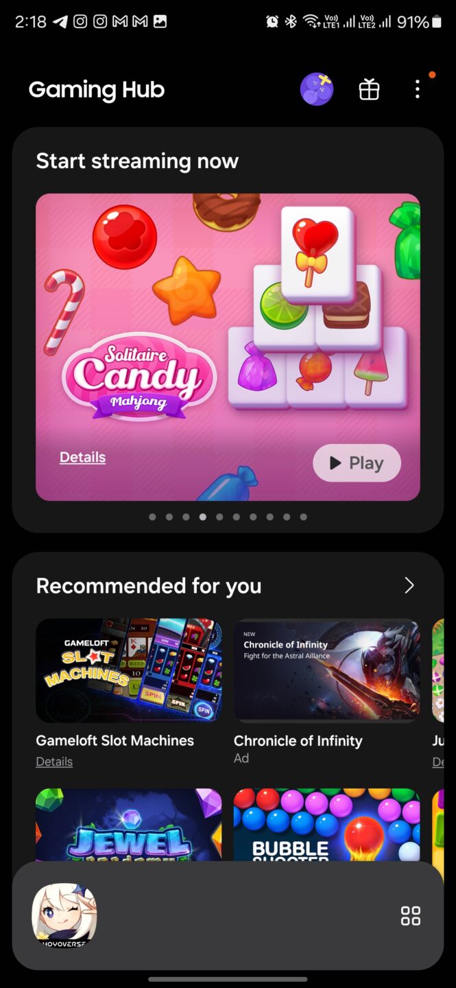 Samsung rebrands Game Launcher on Galaxy phones to Gaming Hub