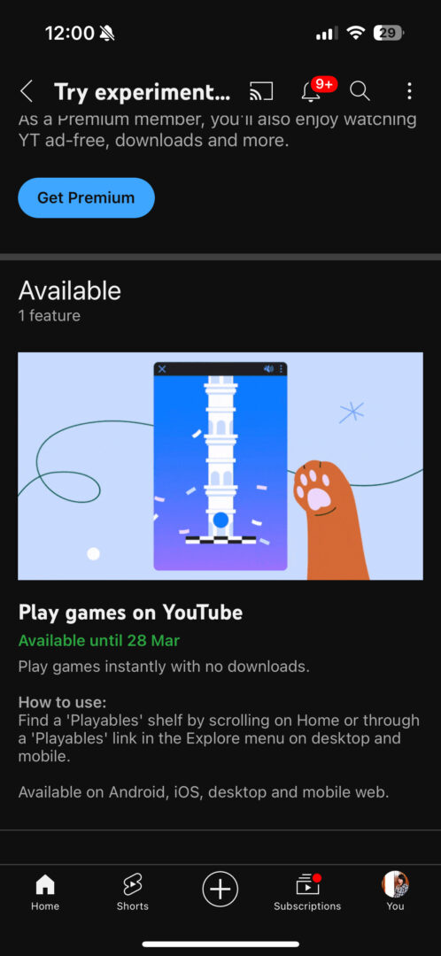 Did you know YouTube let you play games? Well, they're going away soon