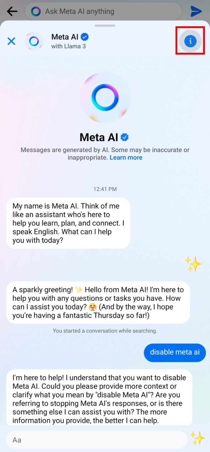 Can you turn off Meta AI on Facebook, Instagram, and WhatsApp ...