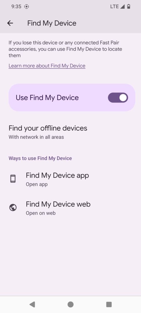 Android Find My Device finally is active, but still not turned on