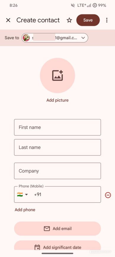 Google Contacts redesign makes adding new contacts more intuitive