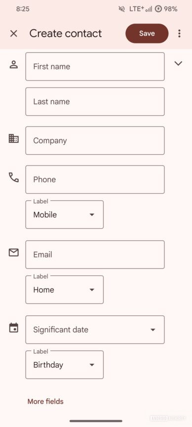 Google Contacts redesign makes adding new contacts more intuitive