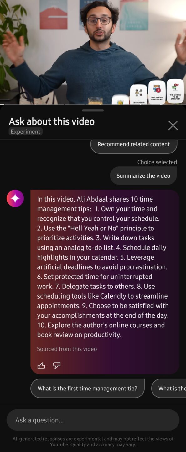 YouTube's new AI feature is actually really helpful - Android Authority