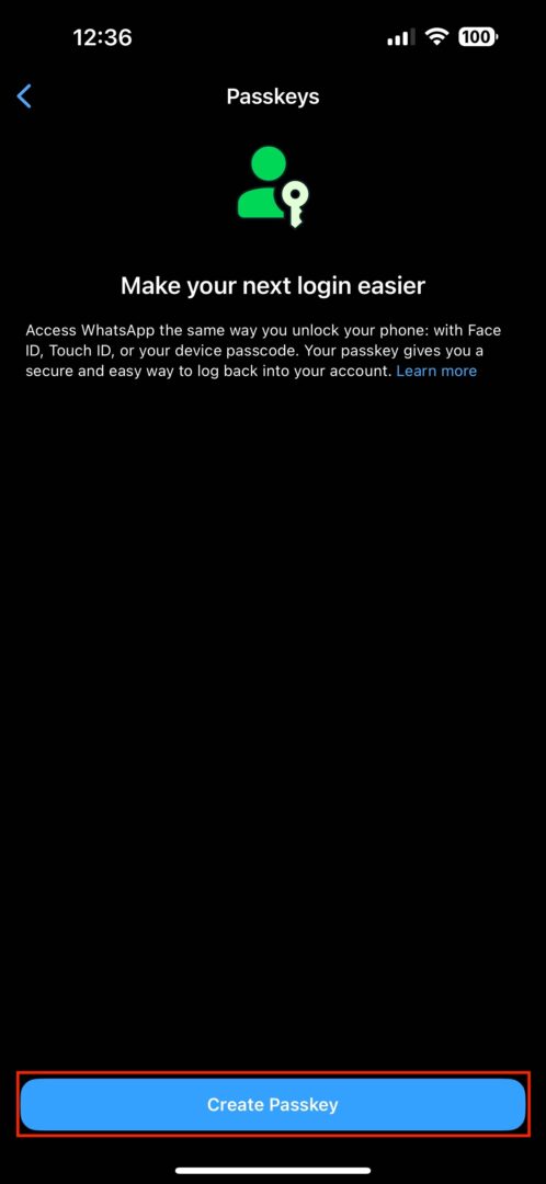 WhatsApp passkey support is rolling out widely to iOS users