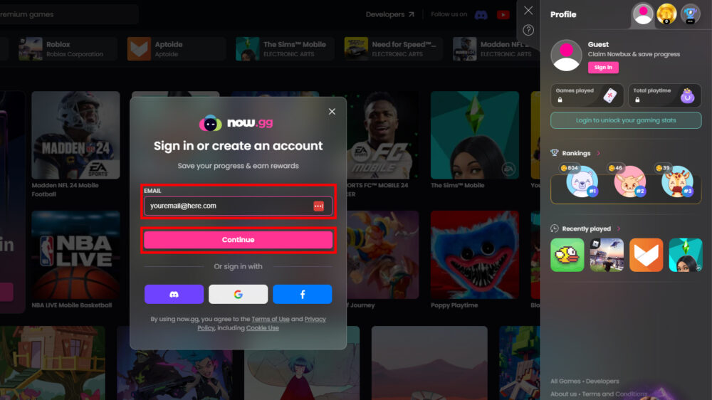 How to play Roblox on now.gg - Android Authority