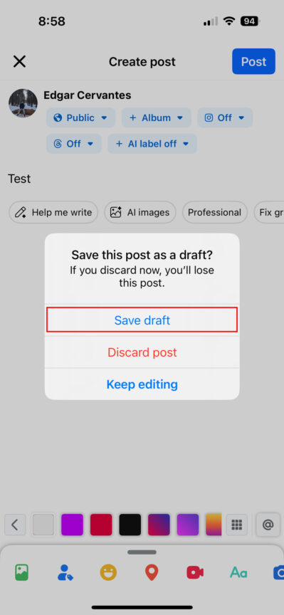 How to find your saved drafts on Facebook - Android Authority