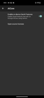 AICore update that brings Gemini Nano to the Pixel 8 is now rolling out