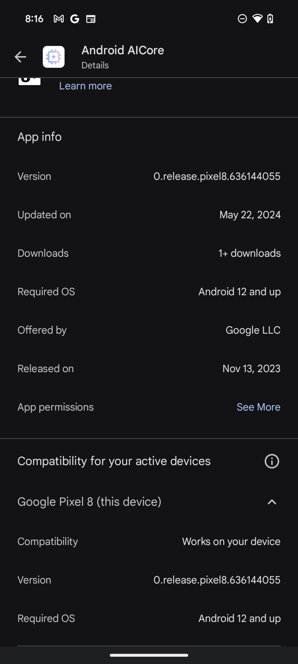 AICore update that brings Gemini Nano to the Pixel 8 is now rolling out