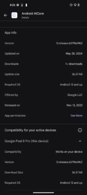 AICore update that brings Gemini Nano to the Pixel 8 is now rolling out