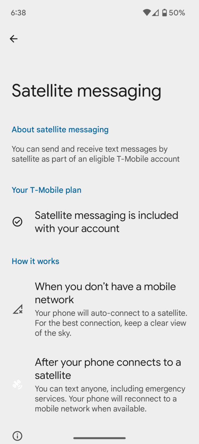 Satellite messaging could be coming to T-Mobile users on Android 15