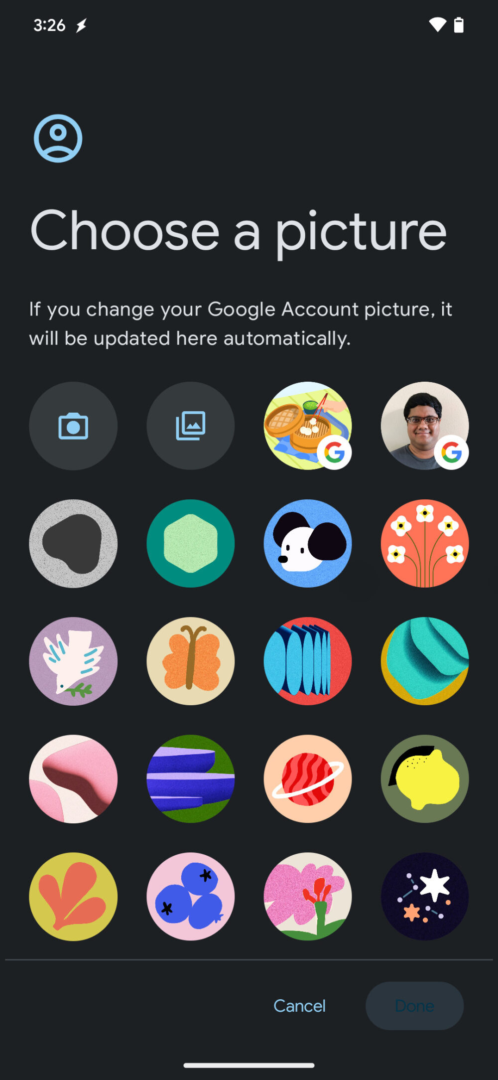 Android 15 gets a new avatar picker app that syncs your Google Account photo